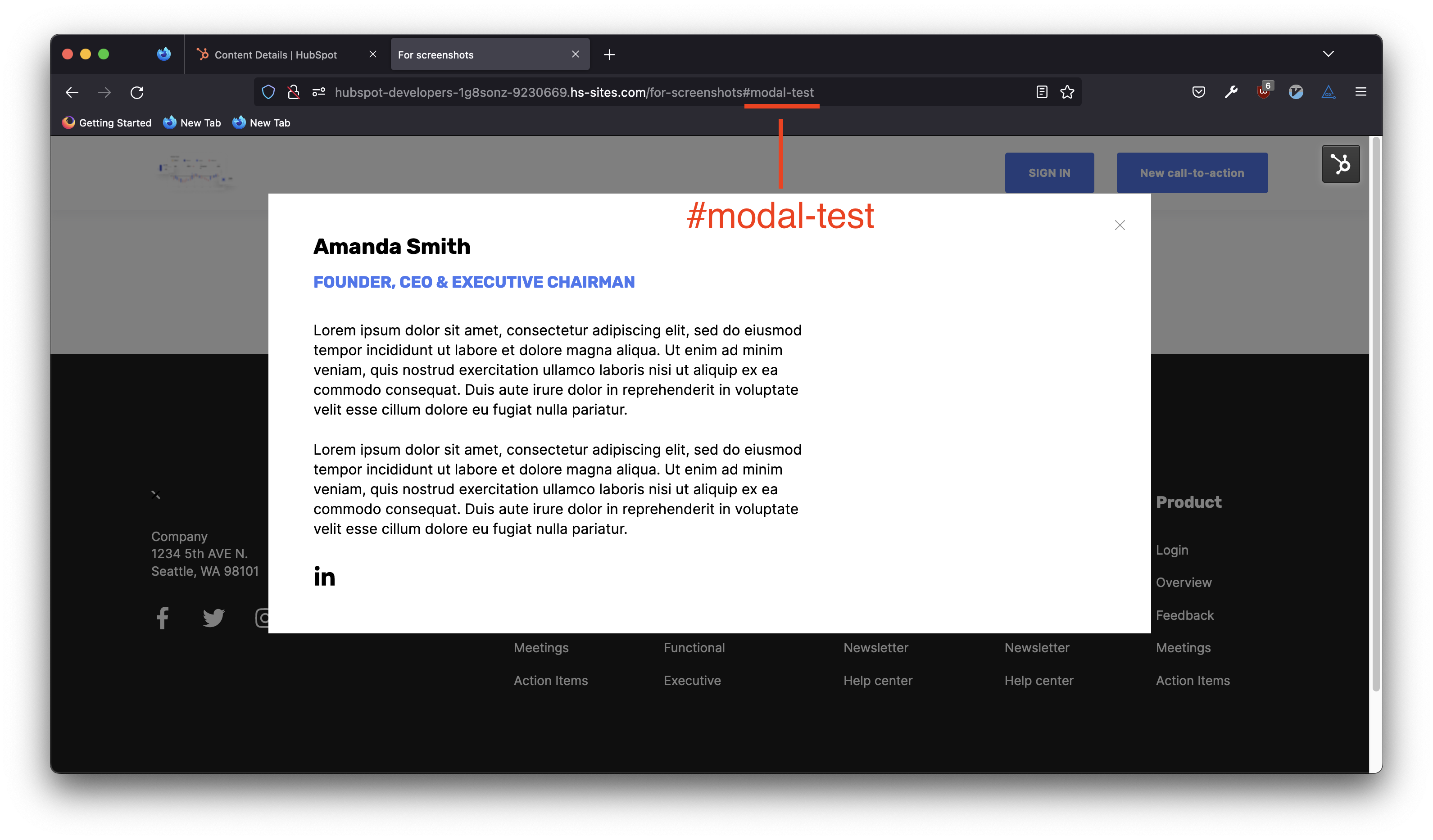 How to use the modal modules in Atlas